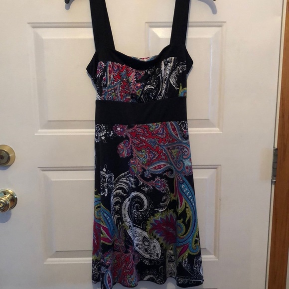 Speechless | Dresses | Sundress Black With Multi Colored Print | Poshmark